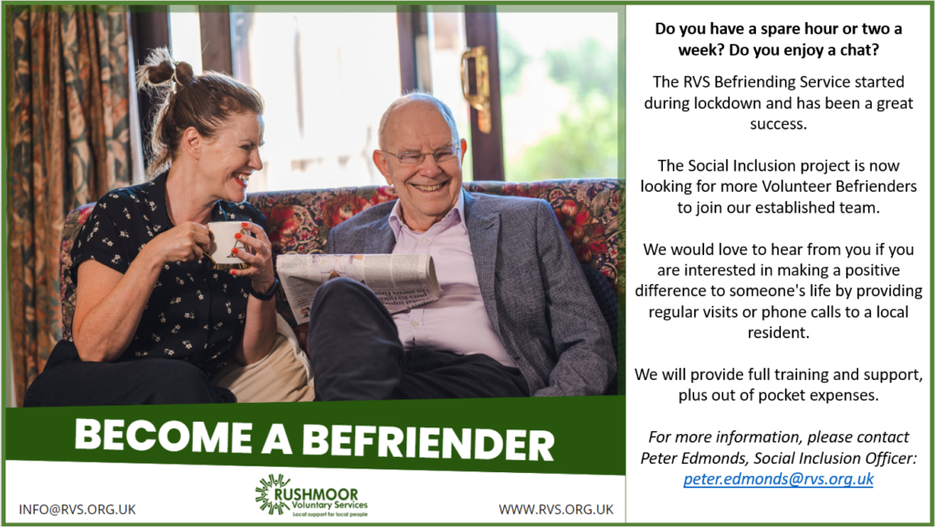 Befriending and Buddying Service – Rushmoor Voluntary Services