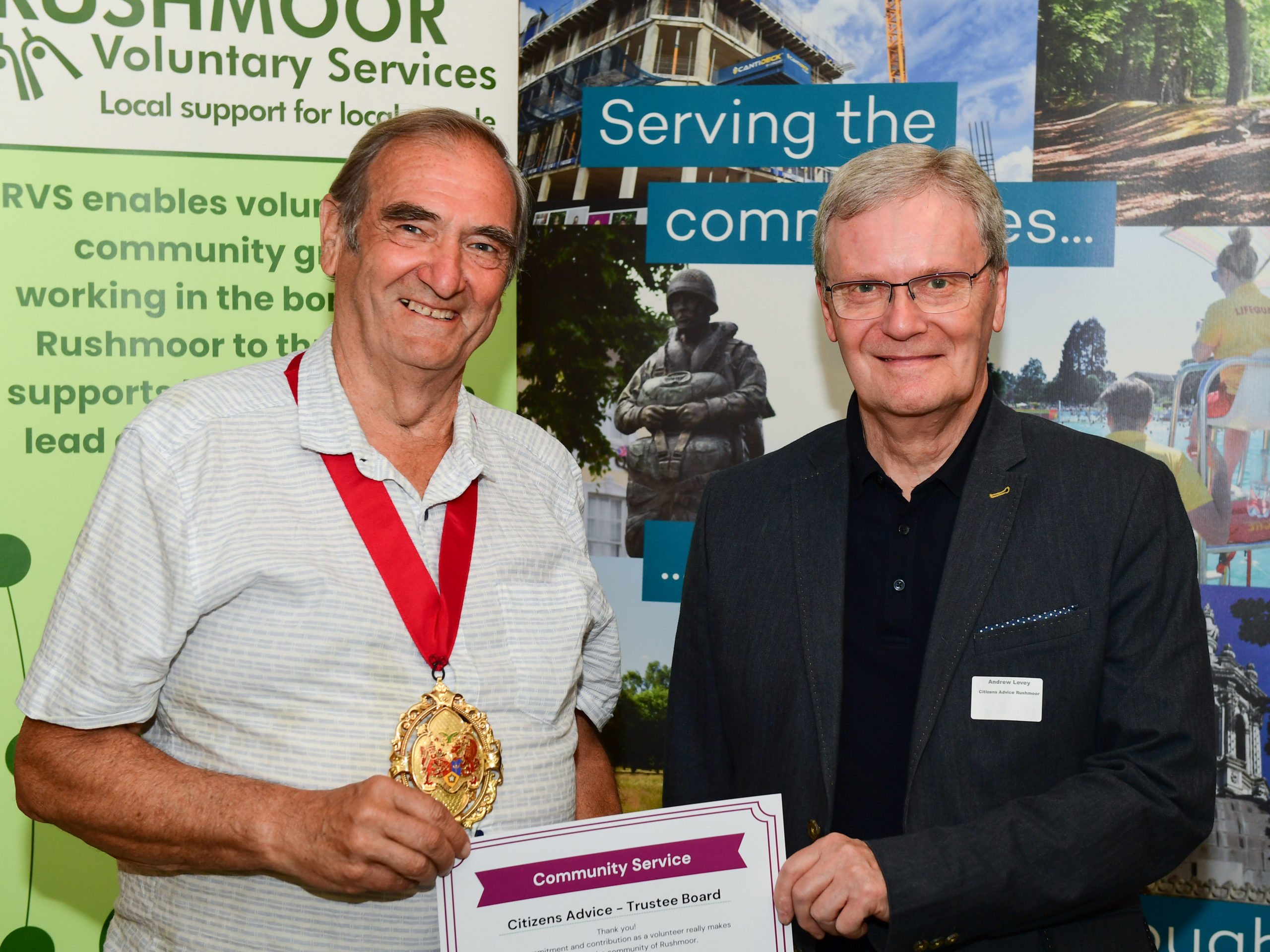 Andrew representing the Citizens Advice Rushmoor Board of Trustees ...