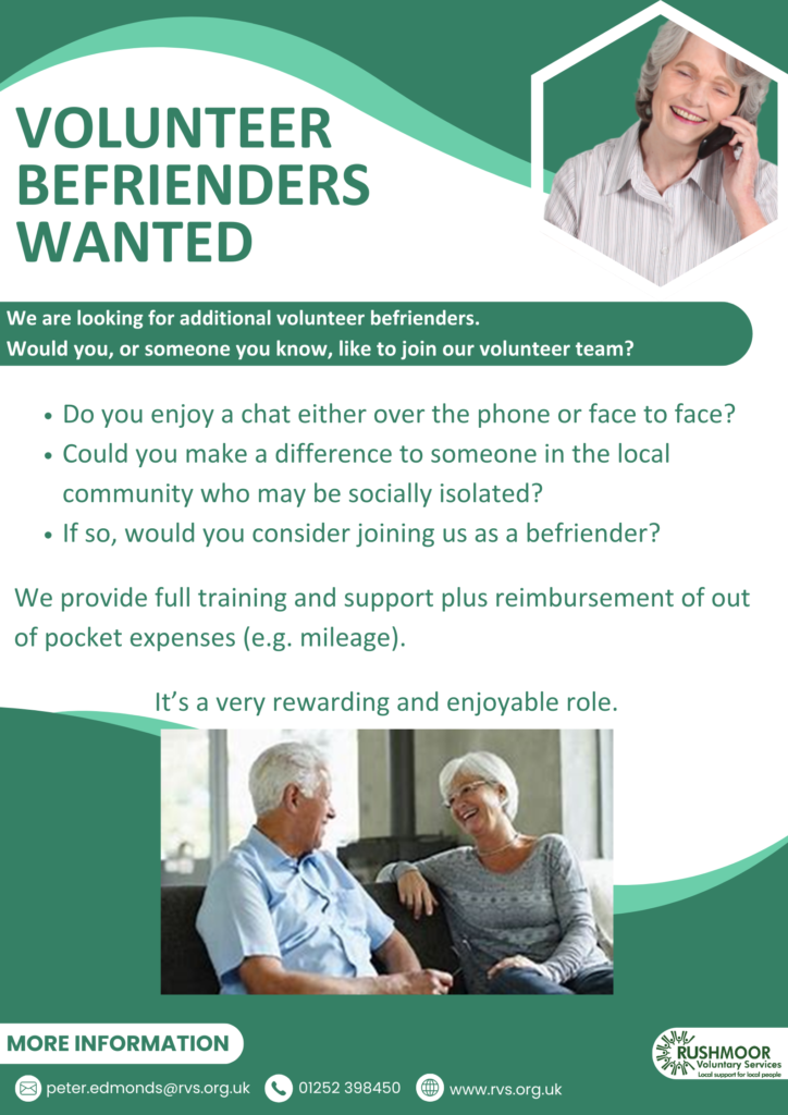 Befriending and Buddying Service – Rushmoor Voluntary Services